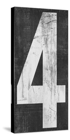'Retro Numbers - Four' Stretched Canvas Print - Tom Frazier ...