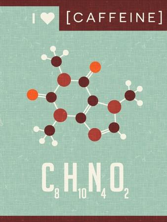 'Retro Scientific Poster Banner Illustration of the Molecular Formula ...