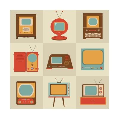 'Retro Vintage Tv Set' Posters - vector pro | AllPosters.com