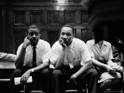 'Rev. Ralph Abernathy and Rev. Martin Luther King Jr. Sitting Pensively ...