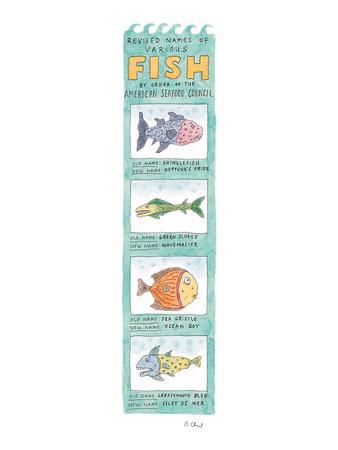 Seafood Fish Names