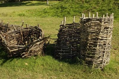 Revolutionary War Protective Wicker Shields at a Yorktown Battlefield ...