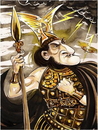 'Richard Wagner as Wotan - caricature as ruler of the gods in 'The Ring ...