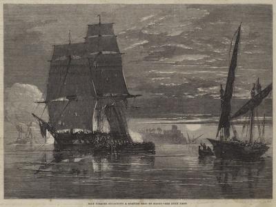 'Riff Pirates Attacking a Spanish Ship by Night' Giclee Print ...