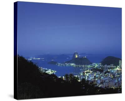 'Rio at Night' Stretched Canvas Print - Bent Rej | AllPosters.com