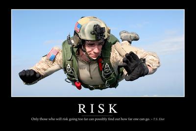 'Risk: Inspirational Quote and Motivational Poster' Photographic Print ...