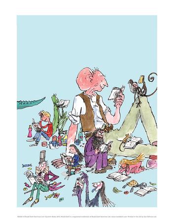 'Roald Dahl Characters Reading' Prints - Quentin Blake | AllPosters.com