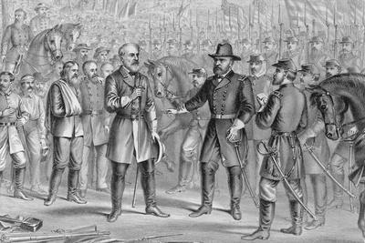 'Robert E. Lee Surrendering to Ulysses Grant' Giclee Print | AllPosters.com