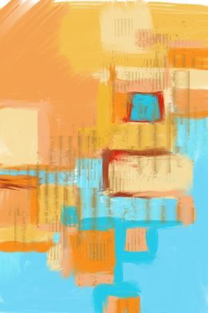 Hand Painted and Drawn Original Abstract Art Background, Complete ...