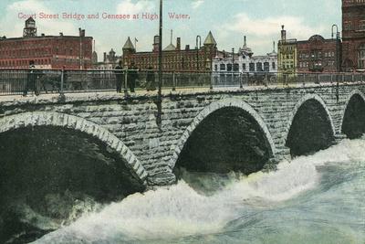 'Rochester, New York - Court Street Bridge and Genesee at High Water ...