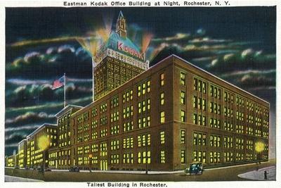 'Rochester, New York - Eastman Kodak Office Bldg at Night' Poster ...