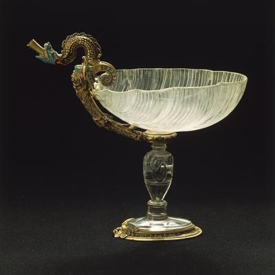 Rock Crystal Cup Set over Enameled Gold Stand Giclee Print | AllPosters.com