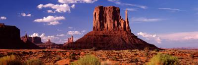 'Rock Formations on Landscape, the Mittens, Monument Valley Tribal Park ...