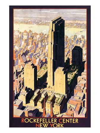 'Rockefeller Center, New York' Posters - Leslie Ragan | AllPosters.com