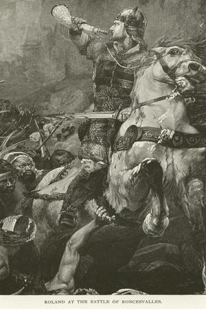 'Roland at the Battle of Roncesvalles' Giclee Print | AllPosters.com