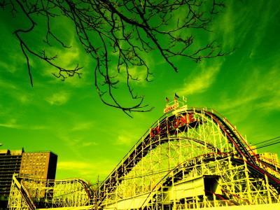 'Rollercoaster, the Cyclone Rollercoaster, Astroland, Coney Island ...