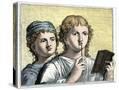 Roman Empire: Woman of Ancient Rome with Writing Accessories (Pen ...