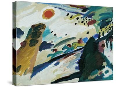 'Romantic Landscape, 1911' Stretched Canvas Print - Wassily Kandinsky ...