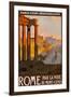 'Rome Italy Tourism Travel Vintage Ad' Art | AllPosters.com
