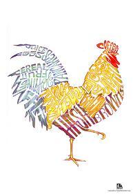'Rooster Breakfast Text Poster' Poster | AllPosters.com