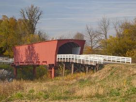 'Roseman Covered Bridge Spans Middle River, Built in 1883, Madison ...