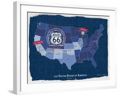 'Route 66 Map' Giclee Print - Tom Frazier | AllPosters.com