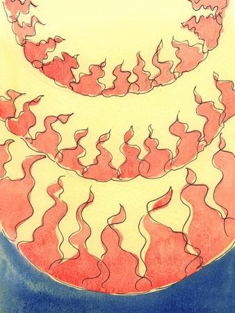 'Row upon Row of Flames Can Be Seen in the Depths of Hell, Where are ...