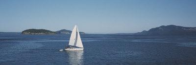 'Sailboat Sailing in the Sea, San Juan, Washington State, USA ...