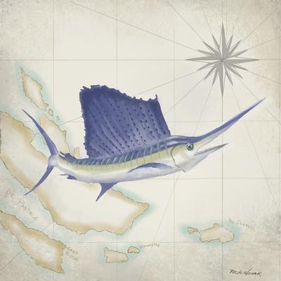 'Sailfish Map II' Prints - Rick Novak | AllPosters.com