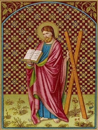 'Saint Andrew Apostle Martyr Saint Depicted with His Cross ...