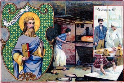'Saint Honoré, Patron Saint of Bakers and Patissiers, C.1910' Giclee ...