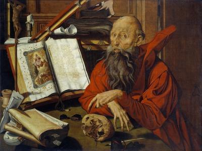 'Saint Jerome Meditating by Marinus Claeszoon Van Reymerswaele' Giclee ...
