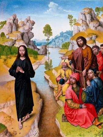 'Saint John the Baptist Preaching, 15Th Century (Oil on Wood)' Giclee ...