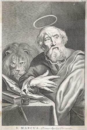 'Saint Mark the Evangelist Saint Mark Shown Writing His Gospel' Poster ...