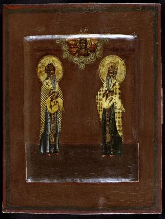 'Saints Gurias of Kazan and Varsonofius of Tver, 17th century' Giclee Print | AllPosters.com
