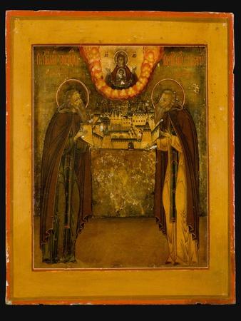 Saints Zosima and Savvatiy of Solovki, Late 18th cent. Giclee Print ...