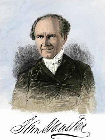 'Sam Houston of Texas, with His Autograph.' Giclee Print | AllPosters.com