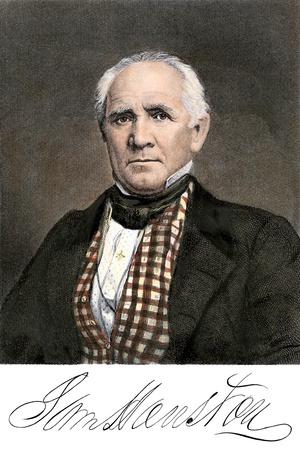 'Sam Houston, with His Autograph' Giclee Print | AllPosters.com