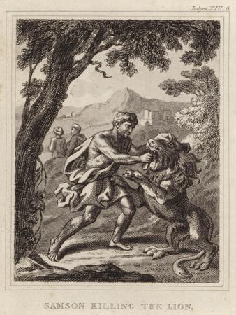 'Samson Killing the Lion' Giclee Print | AllPosters.com