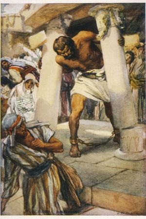 'Samson Pulls Down the Pillars of the Temple' Photographic Print ...