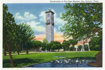 'San Antonio, Tx - Exterior View of the Clock Tower from the Fort Sam ...