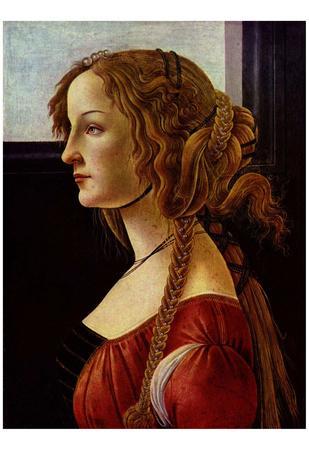 'Sandro Botticelli (Portrait of Simonetta Vespucci) Art Poster Print ...