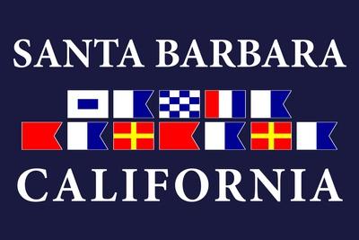 'Santa Barbara, California - Nautical Flags' Prints - Lantern Press ...