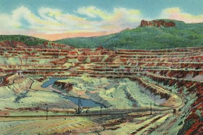 'Santa Rita, New Mexico, View of the Open Pit Copper Mine near Silver ...