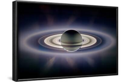 'Saturn Silhouetted, Cassini Image' Photographic Print | AllPosters.com