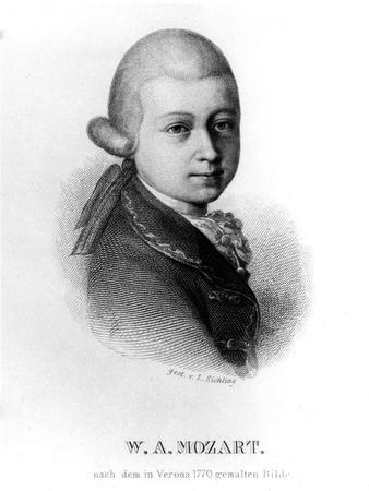 'Wolfgang Amadeus Mozart in 1770' Giclee Print - Saverio dalla Rosa ...