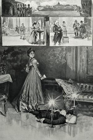 'Scenes from the Italian Illustration of the Tosca, Opera by Giacomo ...