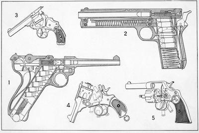 'Schematic Drawings of Pistols' Giclee Print | AllPosters.com