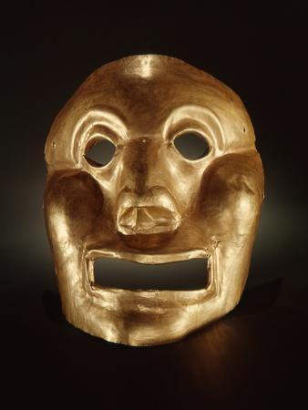 'Calima Mask (Gold)' Giclee Print - School Peruvian | AllPosters.com