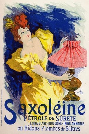 'Science. Energy. Saxoleine, Oil for Lamp. Poster by Jules Cheret, France, 1894. (Poster ...